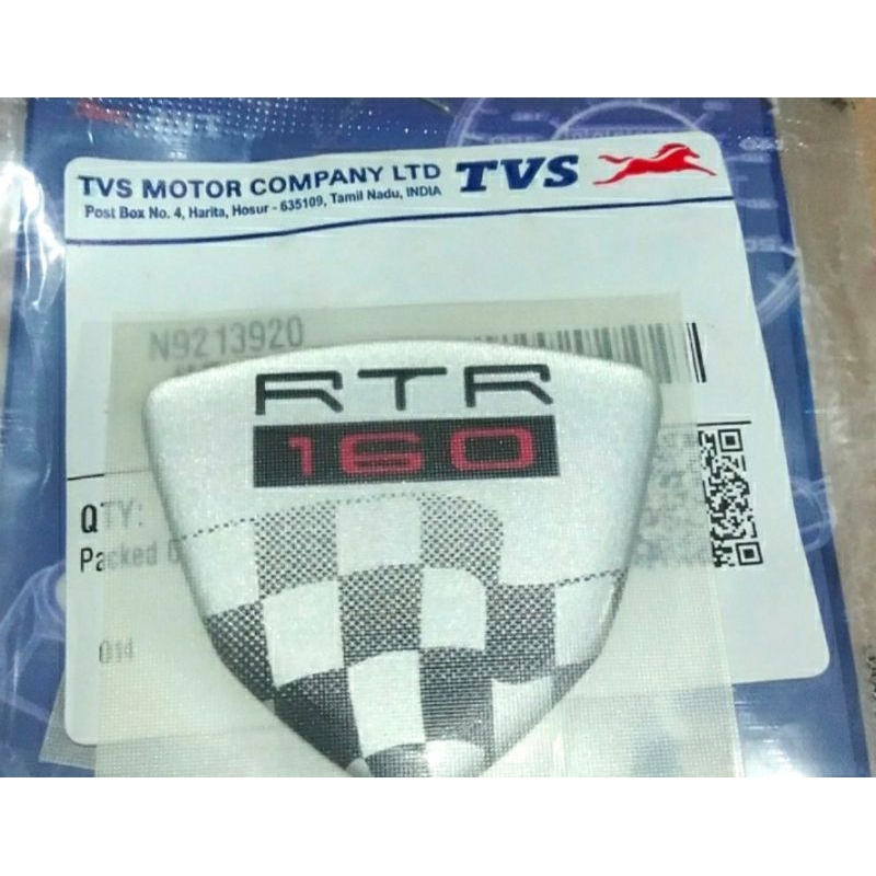 Jual N9213920 Emblem Segitiga stang TVS Apache RTR 160 ori TVS | Shopee ...