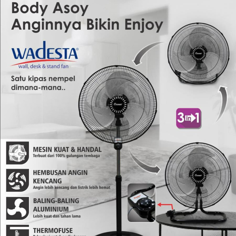 Jual COSMOS Kipas Angin Berdiri Stand Fan Wall Fan Kipas Tembok Dinding ...