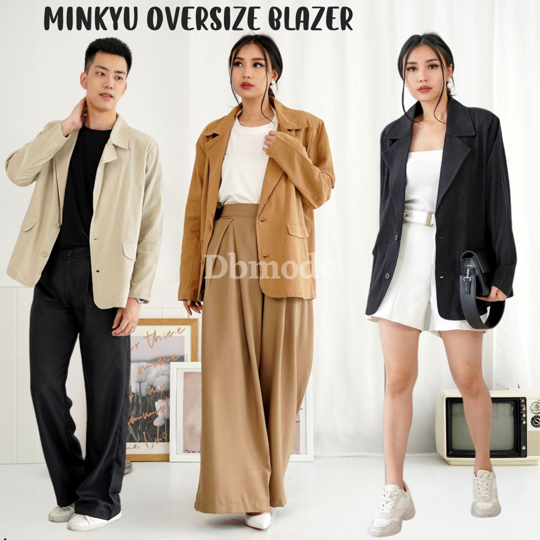 Jual Jaket Blazer Outer Boyfriend Oversize Pria Wanita Jumbo Casual ...