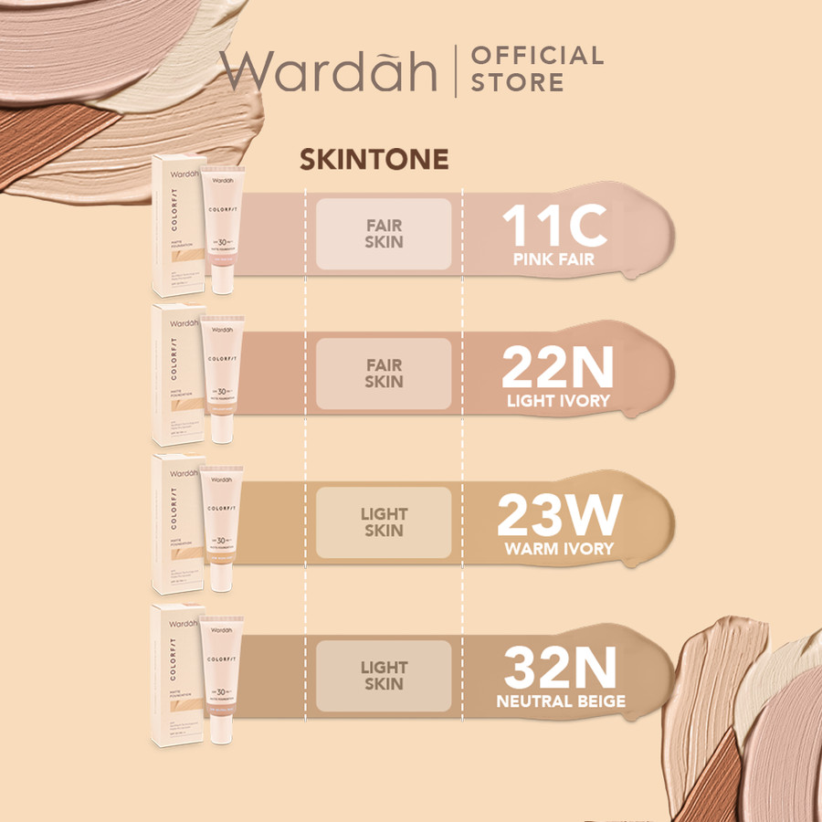 Jual Wardah Colorfit Matte Foundation SPF 30 PA++ 25ml | Shopee Indonesia