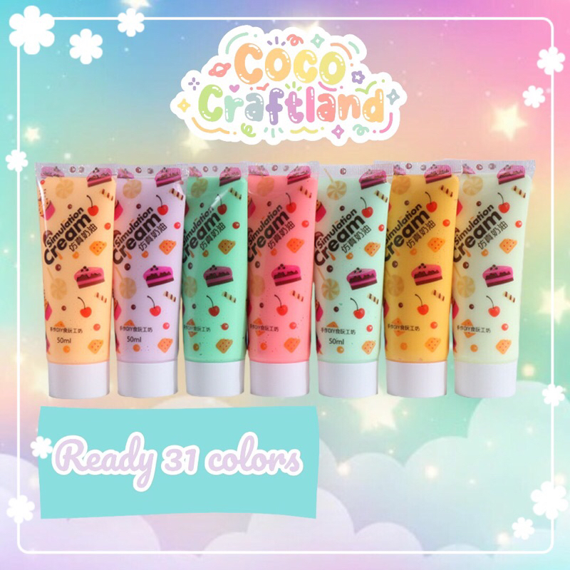 Jual DIY DECO Cream Glue premium tidak keras| fake cream | decoden ...