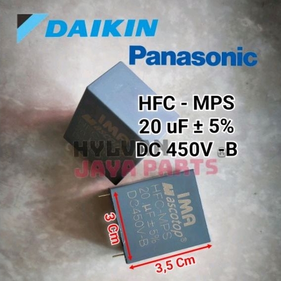 Jual KAPASITOR DC MODUL PCB AC DAIKIN PANASONIC INVERTER 20 uF 450VDC ...