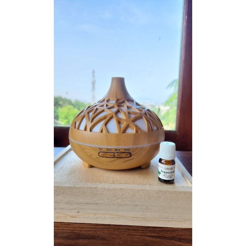 Jual DIFFUSER/ HUMIDIFIER 400ML ( FREE PEPPERMINT OIL 5ML) | Shopee ...