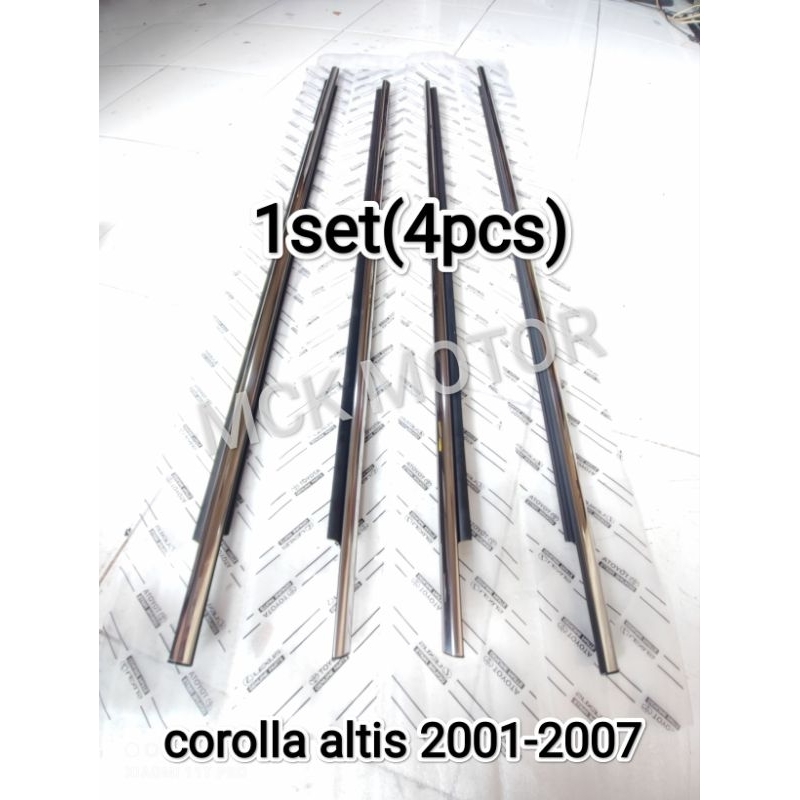 Jual pelipit kaca pintu corolla altis 2001-2007 1set(4pcs) | Shopee ...