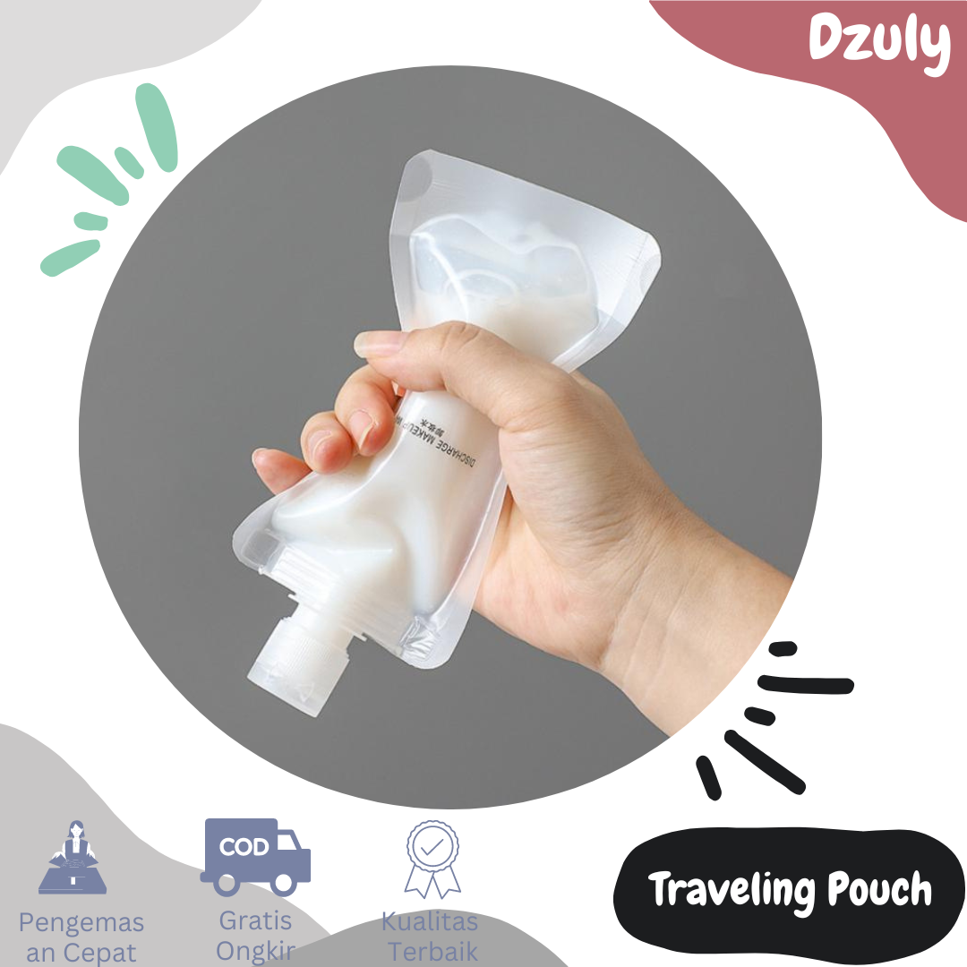 Jual Travel Pouch Reusable Refillable Shampoo Soap Lotion Liquid ...