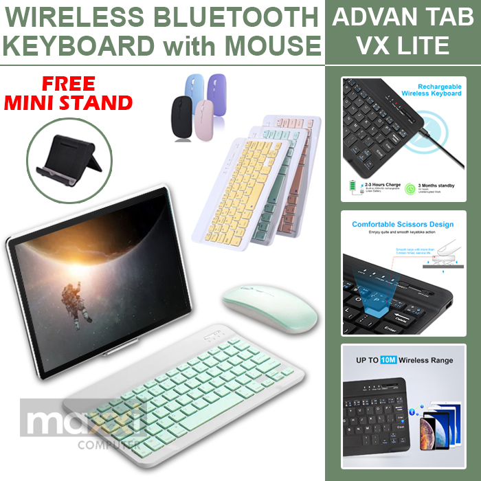 Jual Bluetooth Keyboard Advan Tab VX Neo 10.1" / Lite 10.4 10,4 10 Inch ...