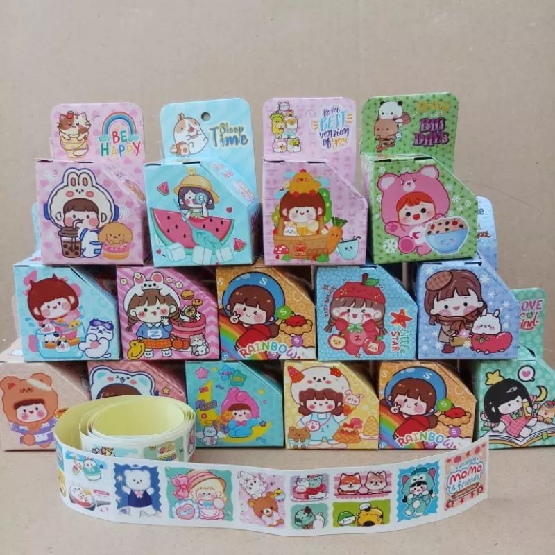 Jual momo sticker roll stiker lucu aesthetic korea | Shopee Indonesia