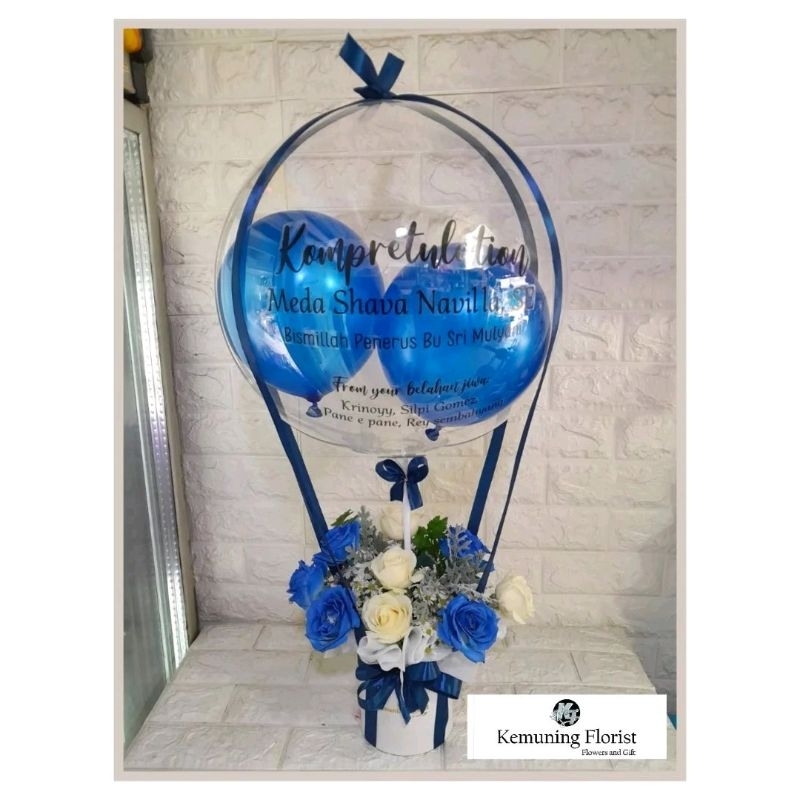 Jual (kode 50) bloom box/ bunga balon/ buket bunga balon/ bunga asli ...