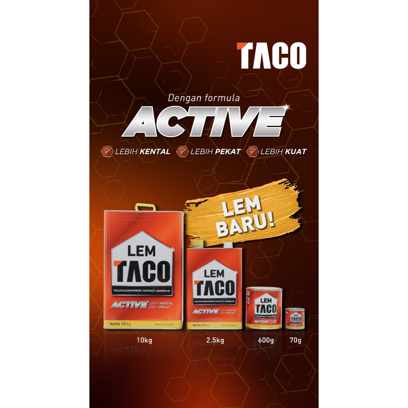Jual Lem Kuning Taco Active 10 kg | Shopee Indonesia