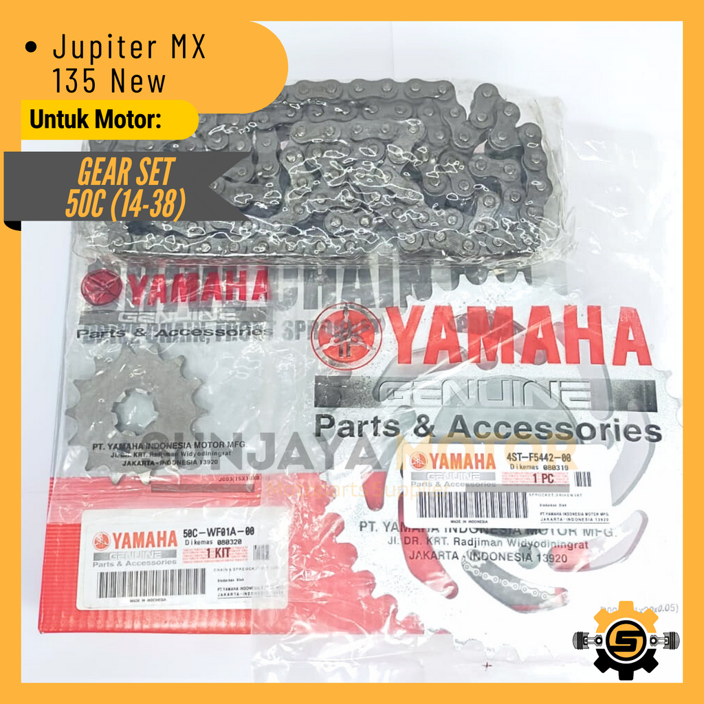 Jual Gear Set Rantai 50C Gearset Rante Kualitas Original Yamaha Jupiter ...