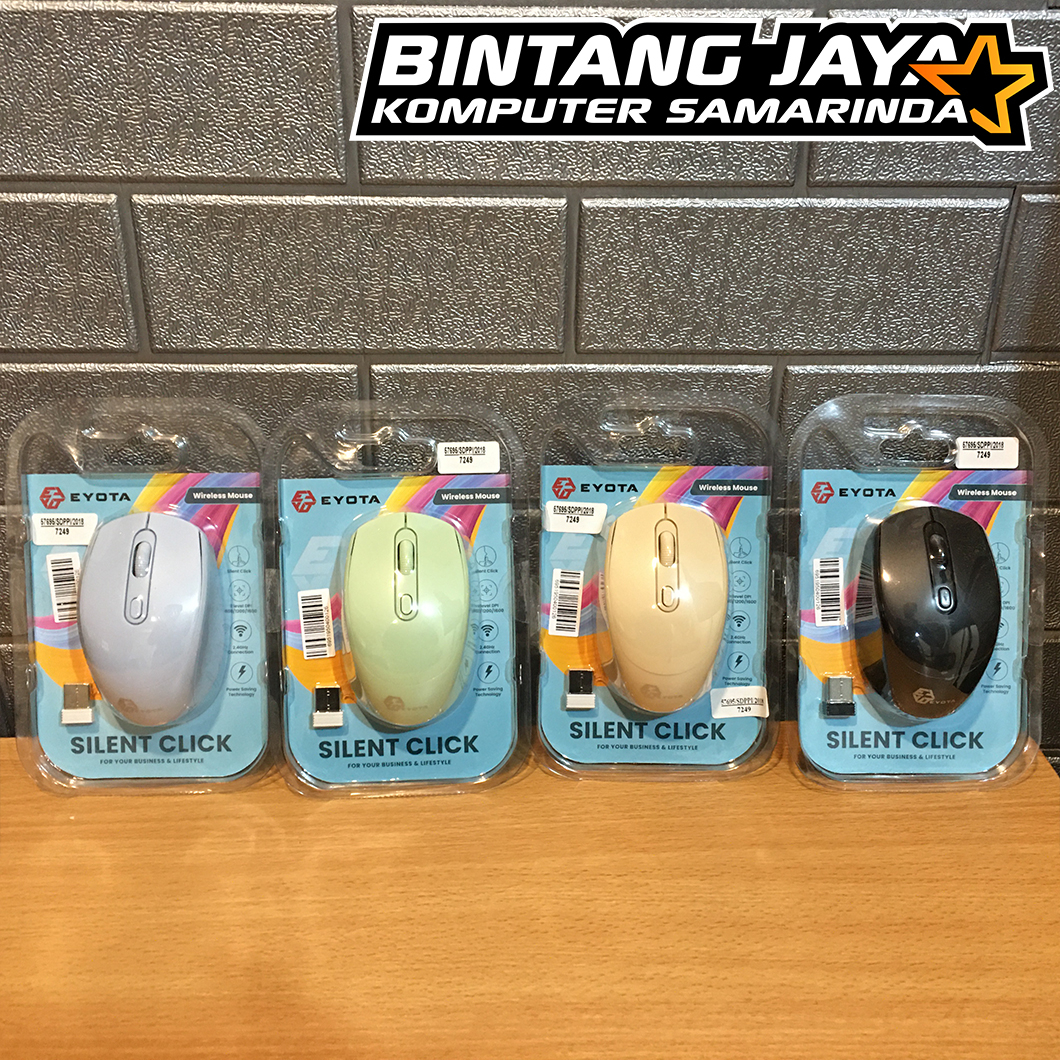 Jual Mouse Wireless SIlent Click EYOTA M77 | Shopee Indonesia