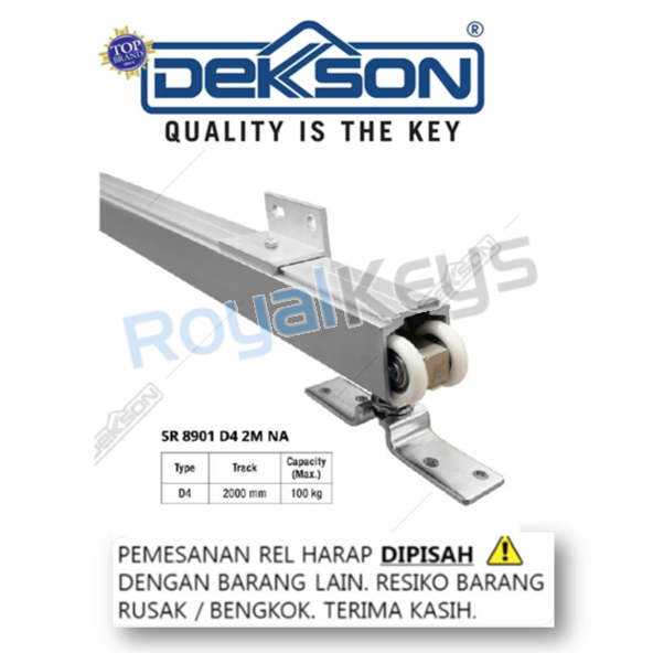 Jual Rel Sliding Pintu Geser Dekson Dekkson SR 8901 D4 2 Meter Aluminium Aluminium Kayu | Shopee ...