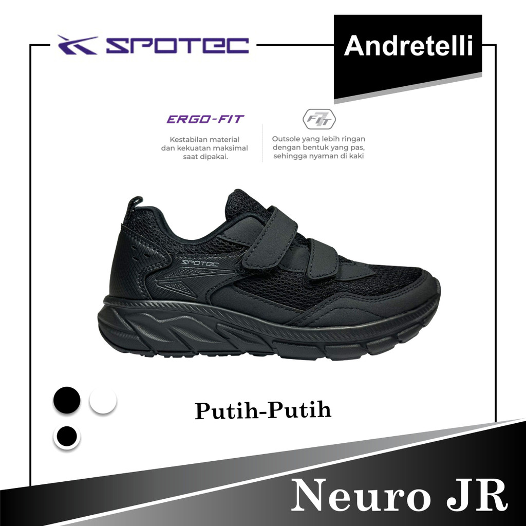 Jual SPOTEC NEURO JR Sepatu Anak HITAM / HITAM | Shopee Indonesia