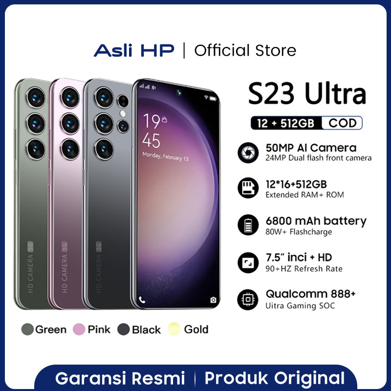 Jual HP Baru Galxy S23 Ultra handphone original murah Smartphone 7 ...