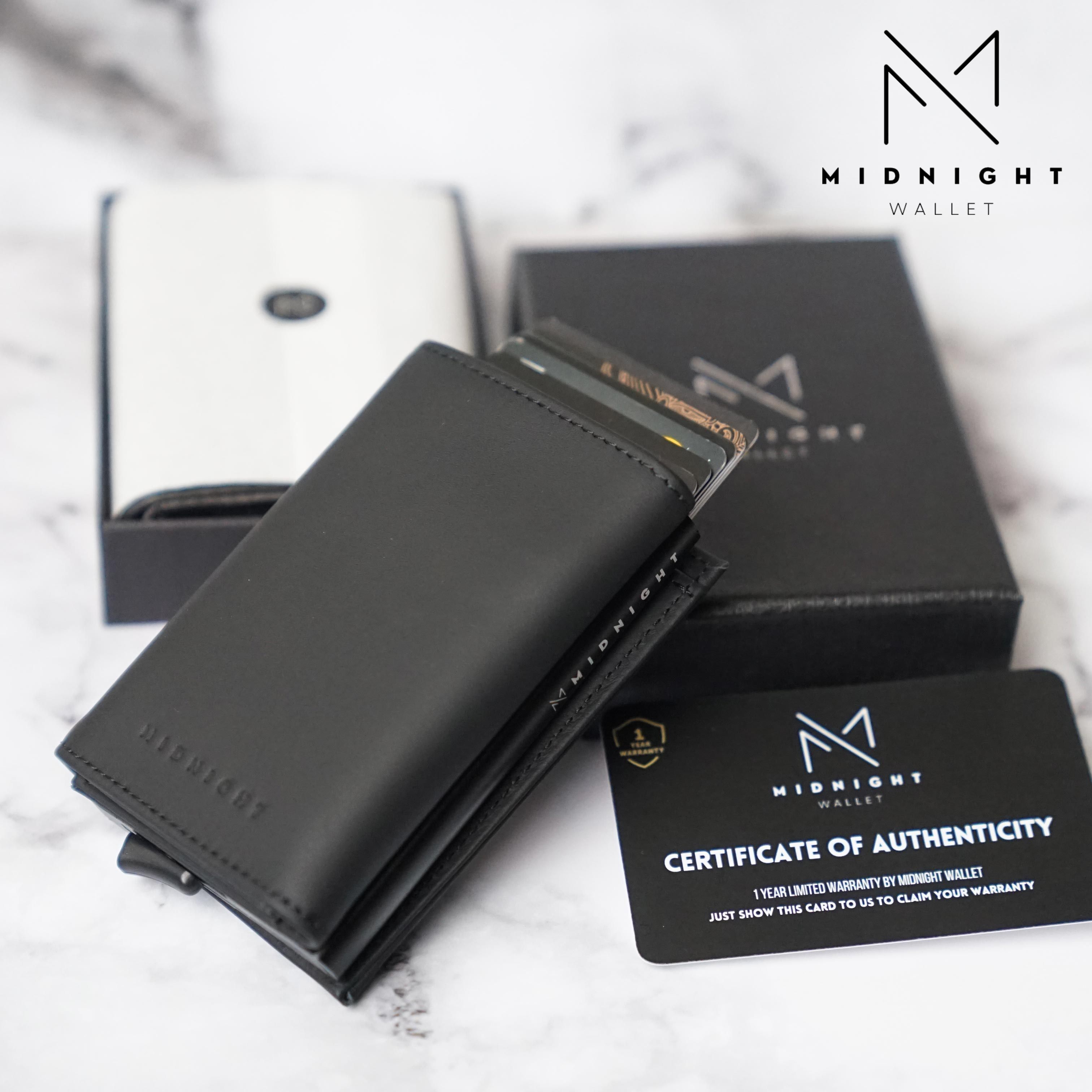 Jual Dompet Pria Kulit MIDNIGHT Wallet Dompet Kartu Card Holder RFID ...