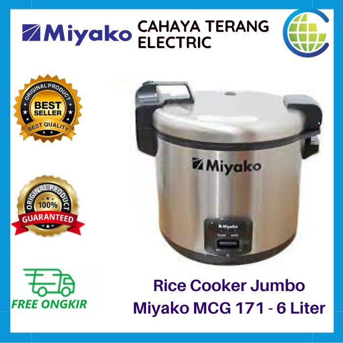 Jual Miyako Rice Cooker Besar Jumbo MCG 171 Magic Com MCG171 - 6 Liter ...