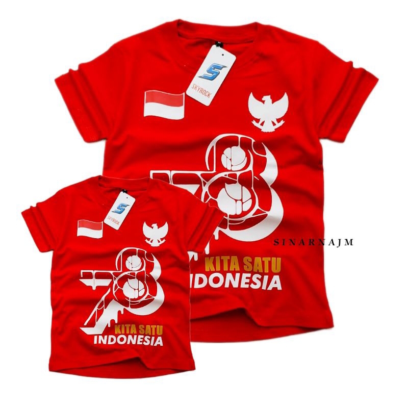 Jual Kaos kemerdekaan RI 17 agustus kaos indonesia merdeka 78 | Shopee ...