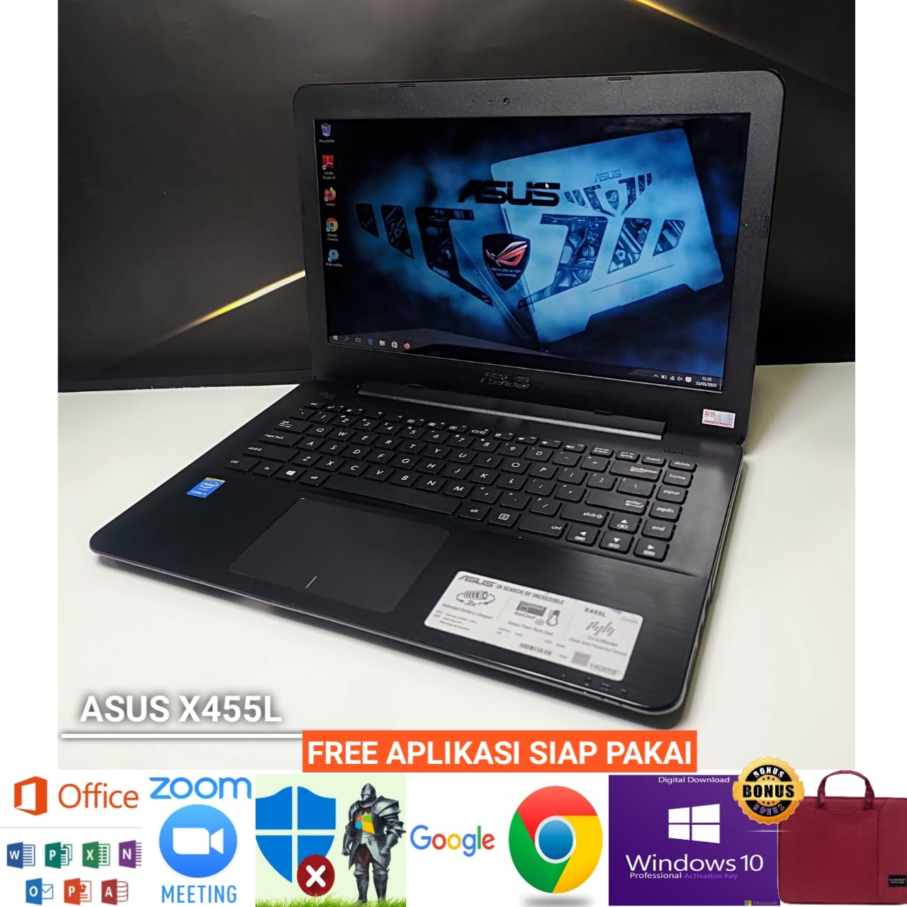 Jual Laptop Asus x455LA intel core i3 gen 5 ram 8GB SSD 256GB/1TB/500GB ...