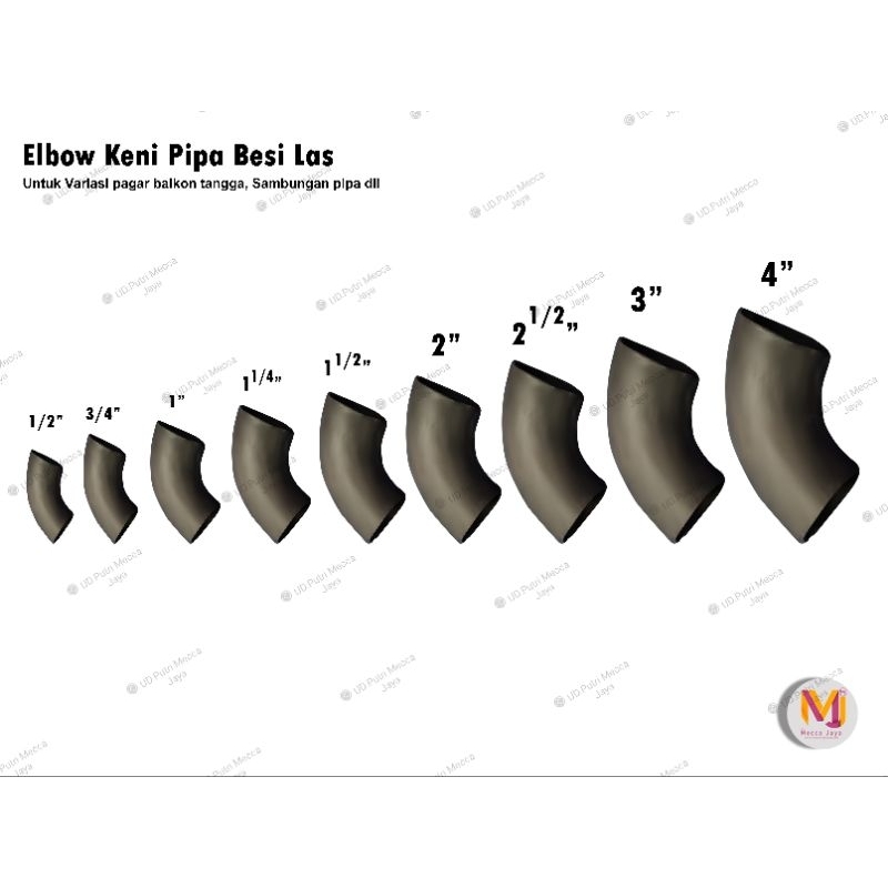 Jual Elbow Pipa Besi | Untuk Variasi Railing Tangga Dll | Shopee Indonesia