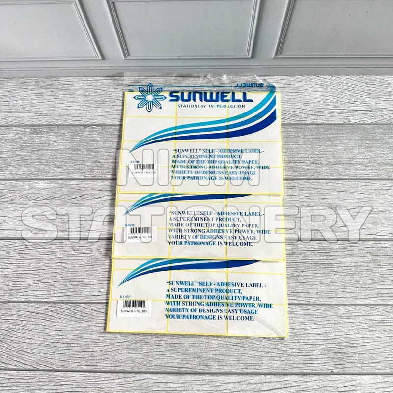 Jual SATU SET ( 7 LEMBAR ) Sticker Label Undangan 103 Self Adhisive ...