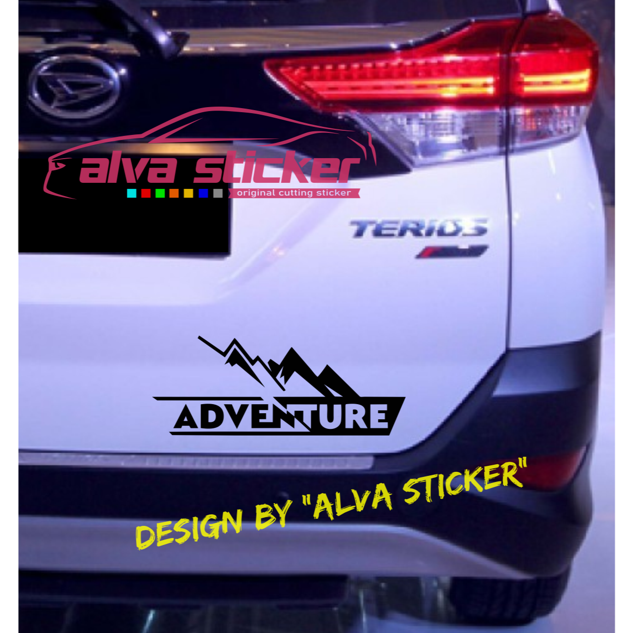 Jual new sticker adventure kap body mobil universal car die cut stiker ...