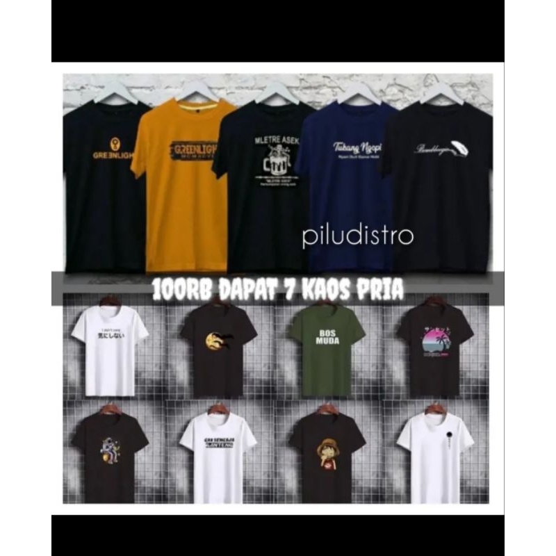 Jual kaos motif distro 100 dapat 7 | Shopee Indonesia Jual kaos motif distro 100 dapat 7 | Shopee Indonesia