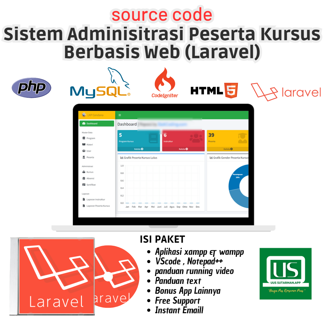 Jual Source Code Sistem Adminisitrasi Peserta Kursus Berbasis Web (Laravel) | Shopee Indonesia