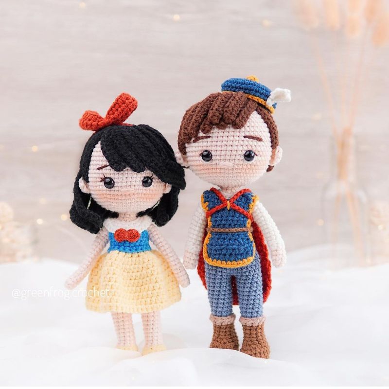 Jual Boneka Amigurumi/Boneka rajut couple princess & prince series ...