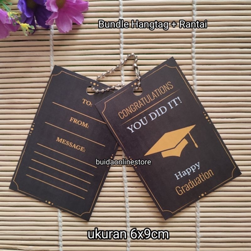Jual Bundle Hangtag + Rantai Happy Graduation Congratulations You did ...