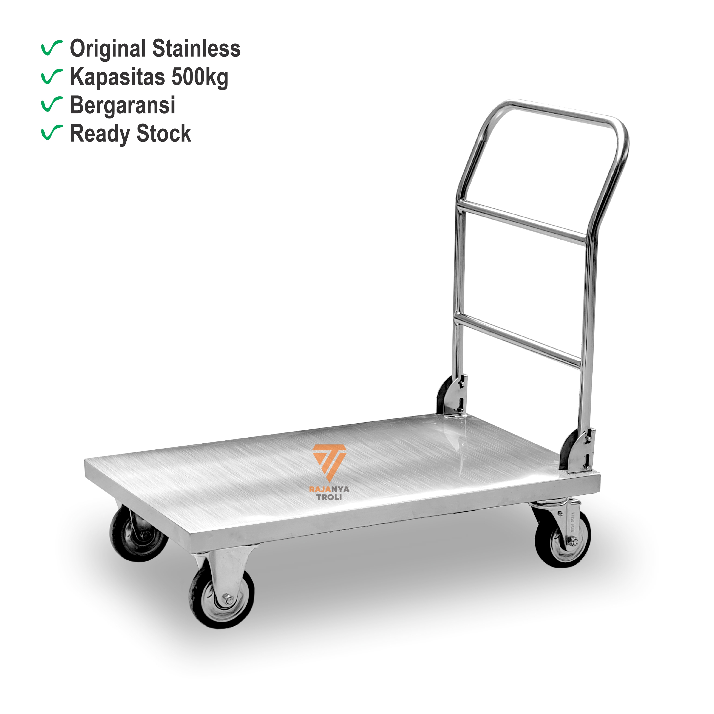 Jual Trolley Troli Barang 500kg Troly Lipat Hand Truck Folding Cart Silent Wheel Troli Angkut ...