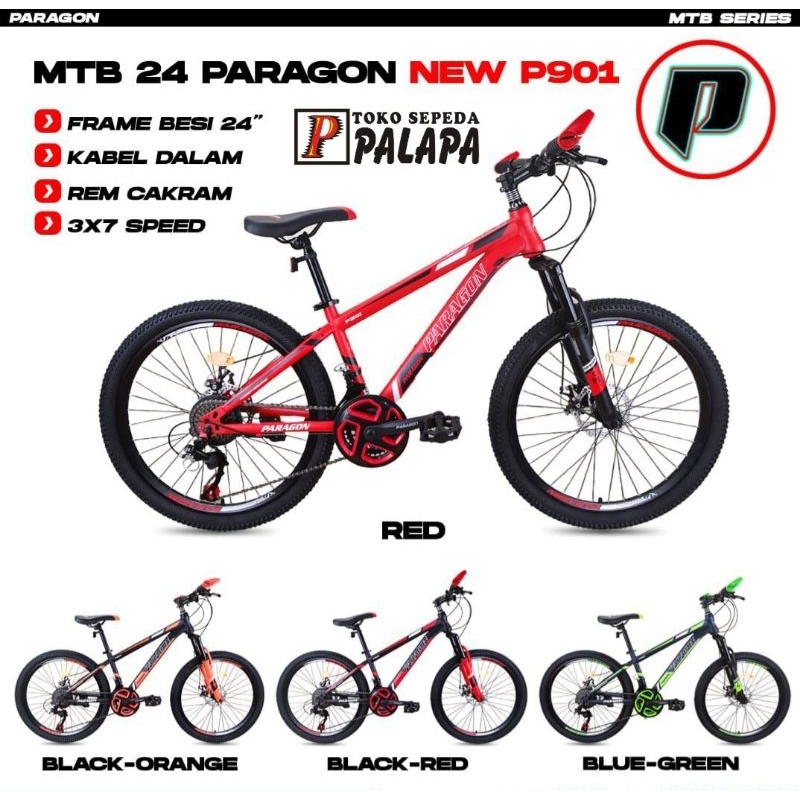 Jual MTB 24 PARAGON P901 Sepeda Gunung TERLARIS | Shopee Indonesia