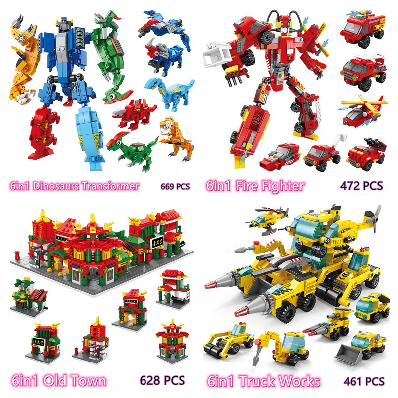 Jual Mainan Balok Terbaru Model 6in1 Transformer series | Shopee Indonesia