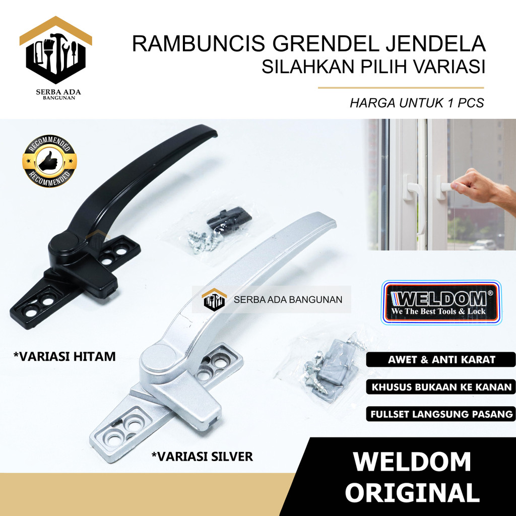 Jual SAB Rambuncis Handle Jendela Aluminium Window 55 - Weldom Asli ...