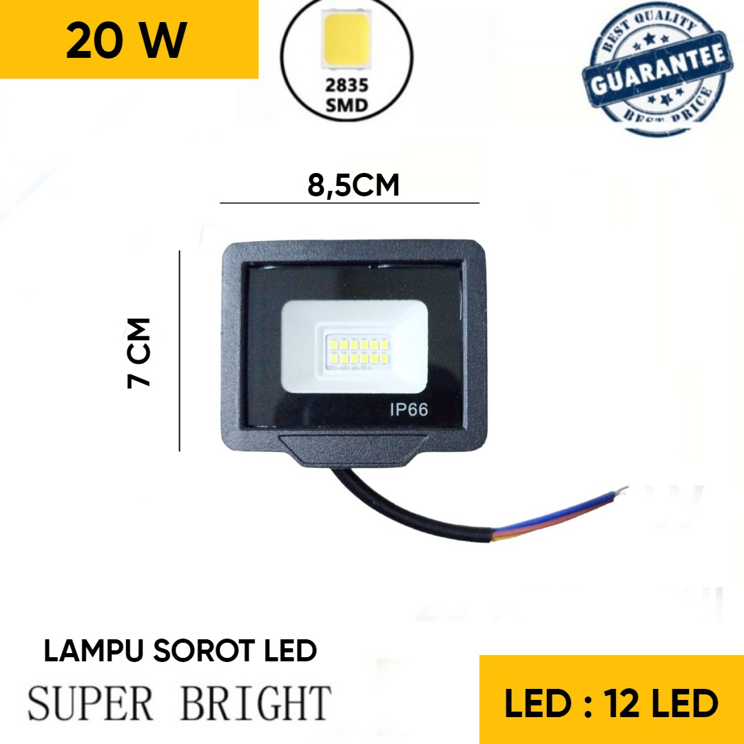 Jual LAMPU SOROT LED 20W 30W 50W 100W 200W 400W / LAMPU OUTDOOR SUPER TERANG | Shopee Indonesia