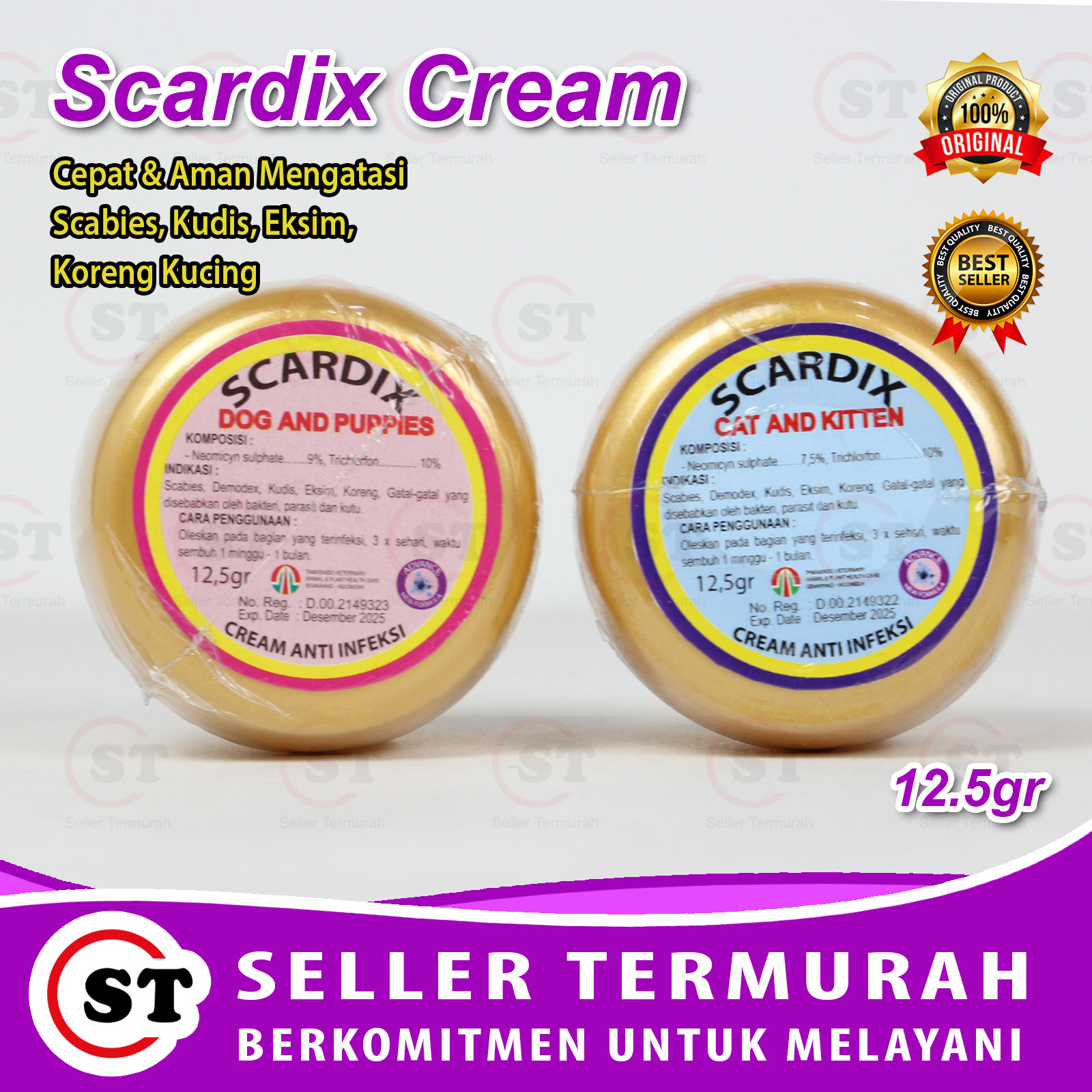 Jual Scardix Cream Anti Infeksi Kulit Scabies Demodex Kudix Kudis Luka ...