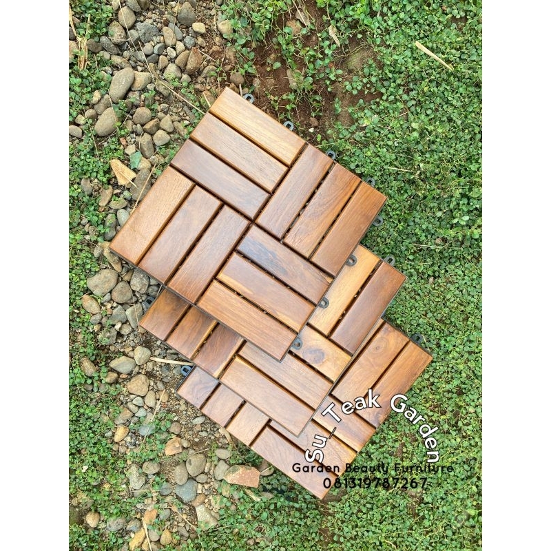 Jual LITE NEW Version _ LANTAI KAYU JATI / UBIN KAYU JATI Portable ...