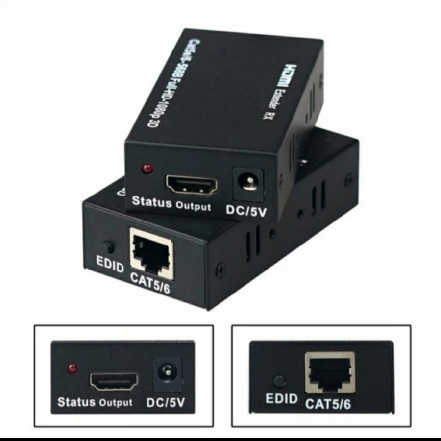 Jual HDMI Extender 60M NYK Converter HDMI to LAN 1080P 60M Cat5 Cat6 ...