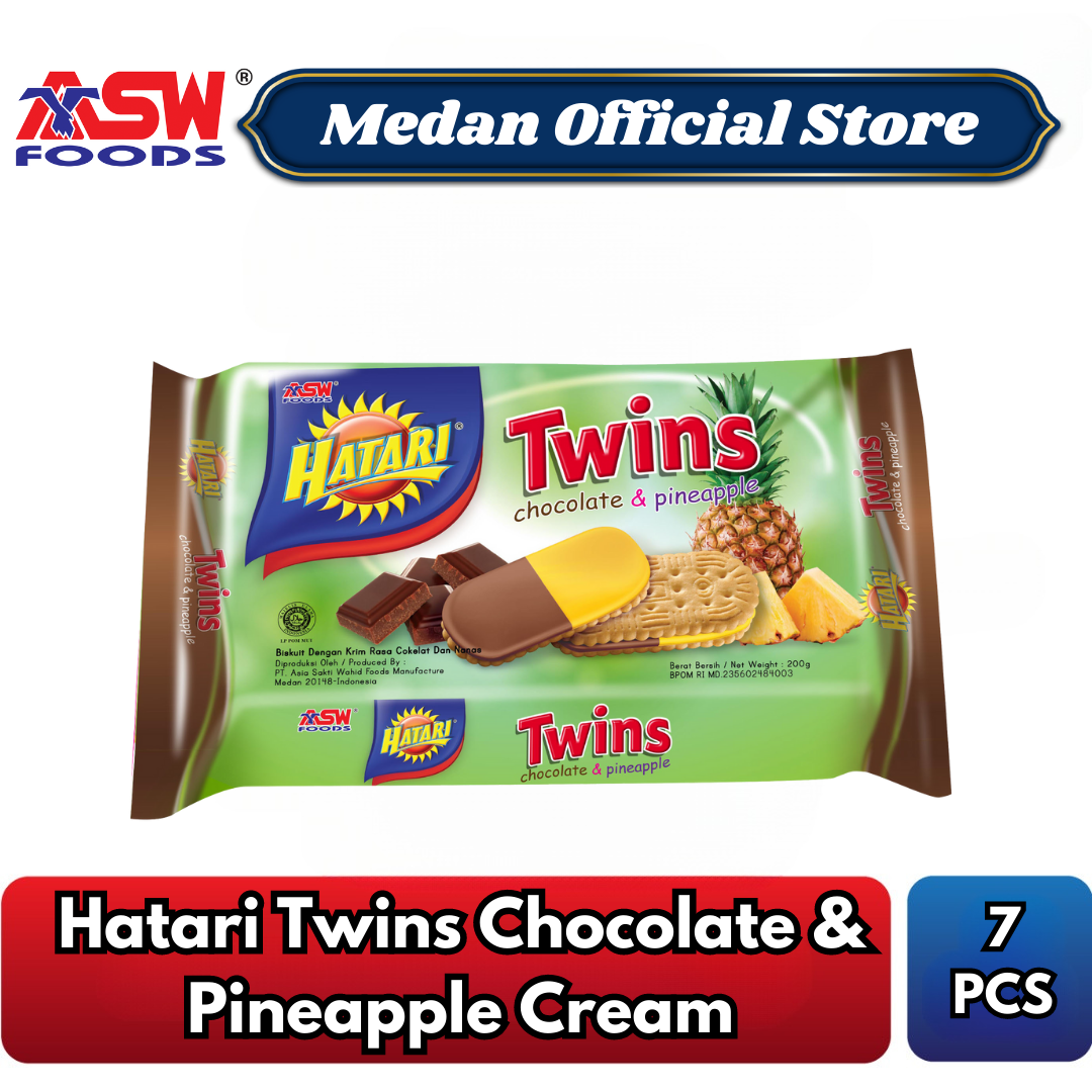 Jual Hatari Twins Chocolate & Pineapple 190 gram ( 7 Pcs ) | Shopee ...