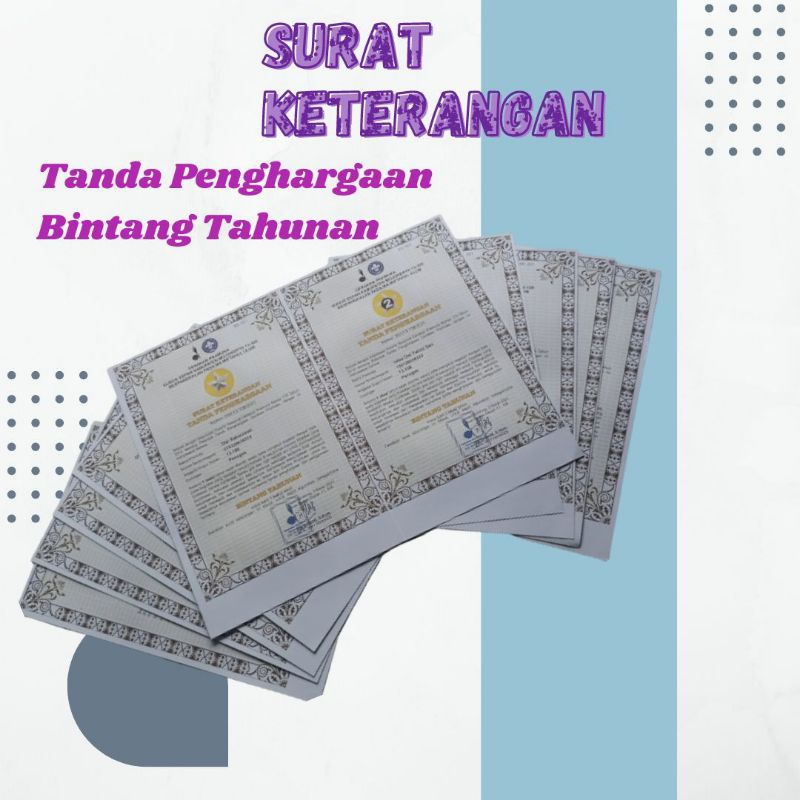 Jual Surat Keterangan Tanda Penghargaan Bintang Tahunan | Shopee Indonesia