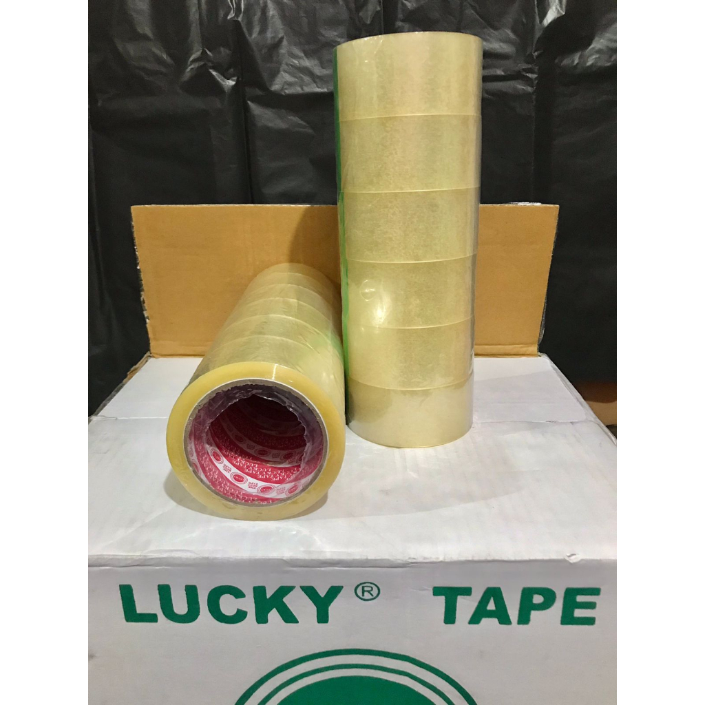 Jual LAKBAN BENING LUCKY TAPE 2 INCH (45MM) 1 DUS (72 ROLL) | Shopee ...