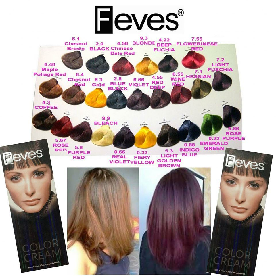 Jual Feves Hair Colorant Cream 60ml | Shopee Indonesia