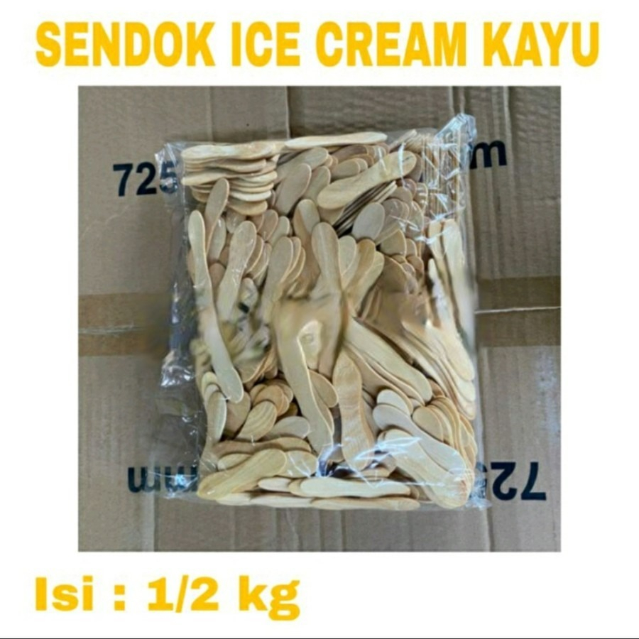 Jual Sendok Ice Cream / Sendok Kayu Eskrim | Shopee Indonesia