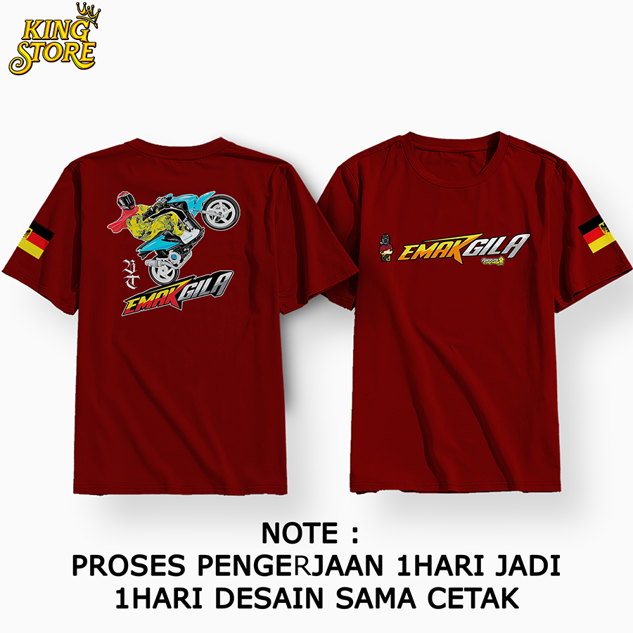 Jual Kaos Racing emak gila - Kaos Request racing Gratis tambah nama dan ...
