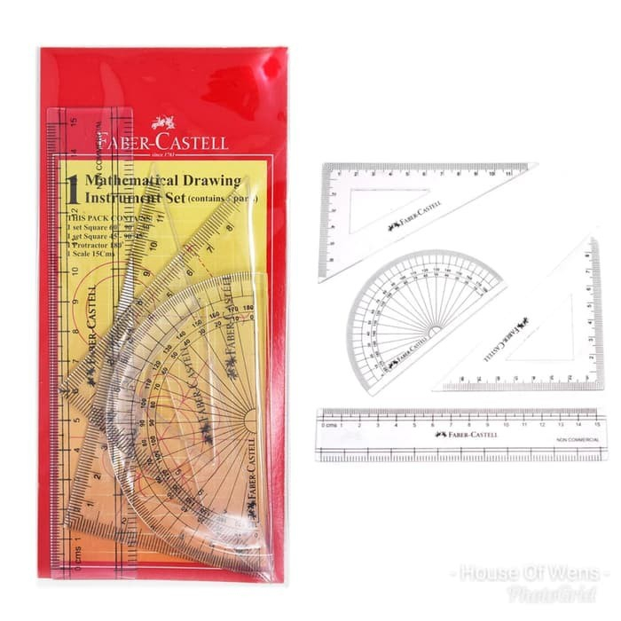 Jual TBMO MATHEMATICAL RULER DRAWING SET FABER-CASTEL 163504 | Shopee ...