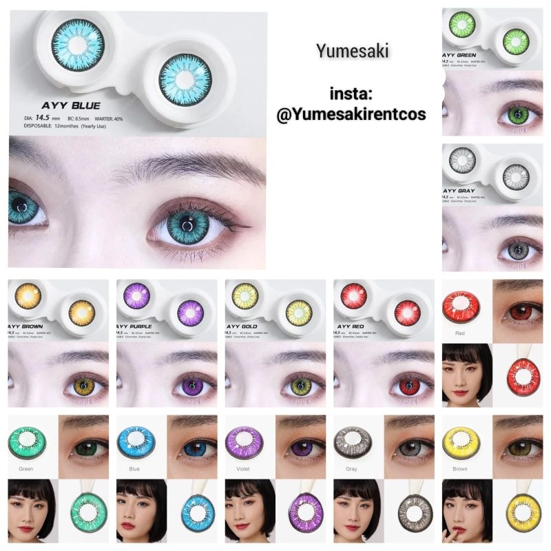 Jual SOFTLENS COSPLAY SOFTLENS CHARACTER SOFTLENS ANIME SOFTLENS WARNA ...