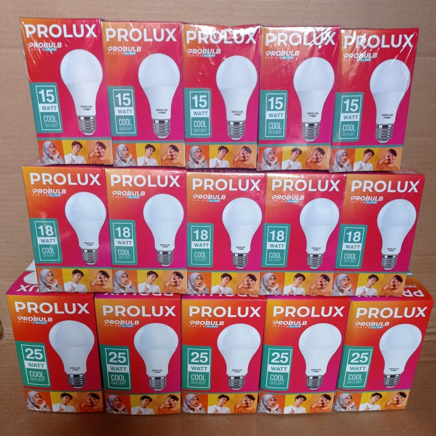 Jual Lampu LED PROLUX Bohlam LED PROLUX PAKET 10PCS 5W 7W 10W 15W 18W ...