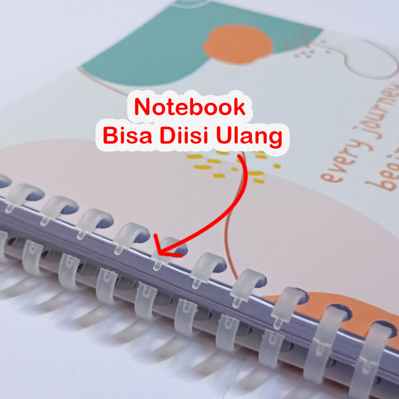 Jual Buku Notebook Binder Aesthetic Bisa Diisi Ulang/ Refil Ukuran A5 ...