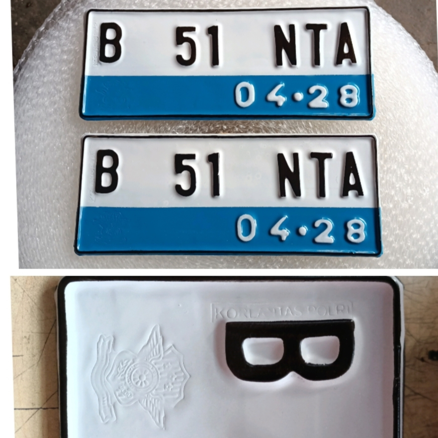 Jual Plat nomor motor listrik putih biru proses cepat 1 hari kerja | Shopee Indonesia