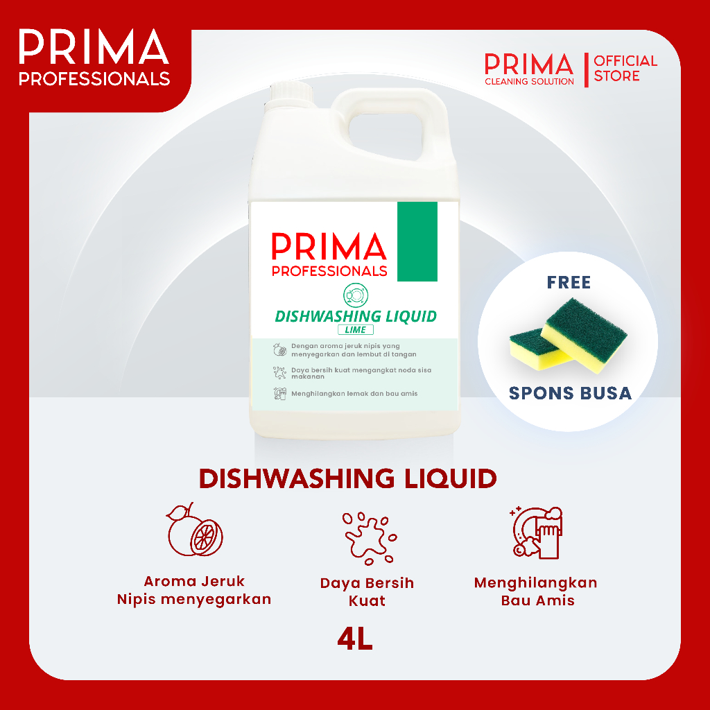 Jual PRIMA Professionals Dishwashing Liquid 4L - Premium | Shopee Indonesia