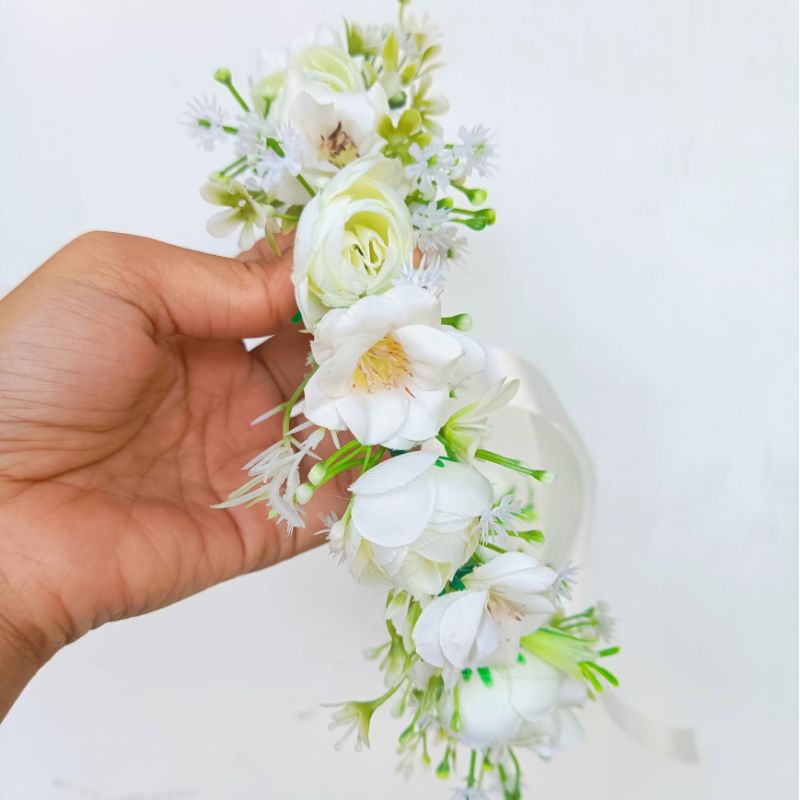 Jual FLOWER CROWN MAKHOTA BUNGA ARTIFICIAL/ SINTETIS 1 tone warna anak ...